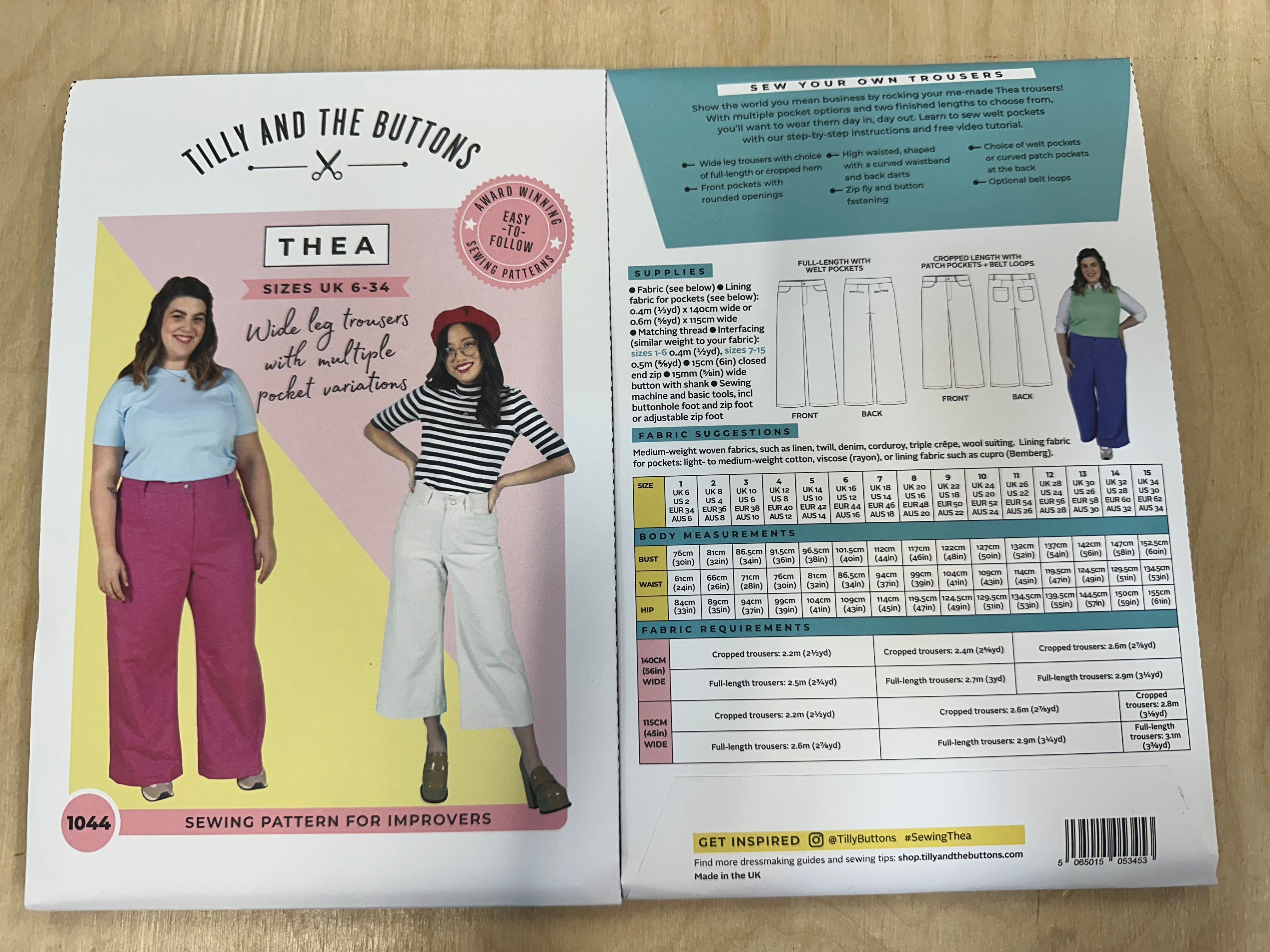 Tilly & The Buttons Thea Sewing Pattern – Little Legs Fabrics
