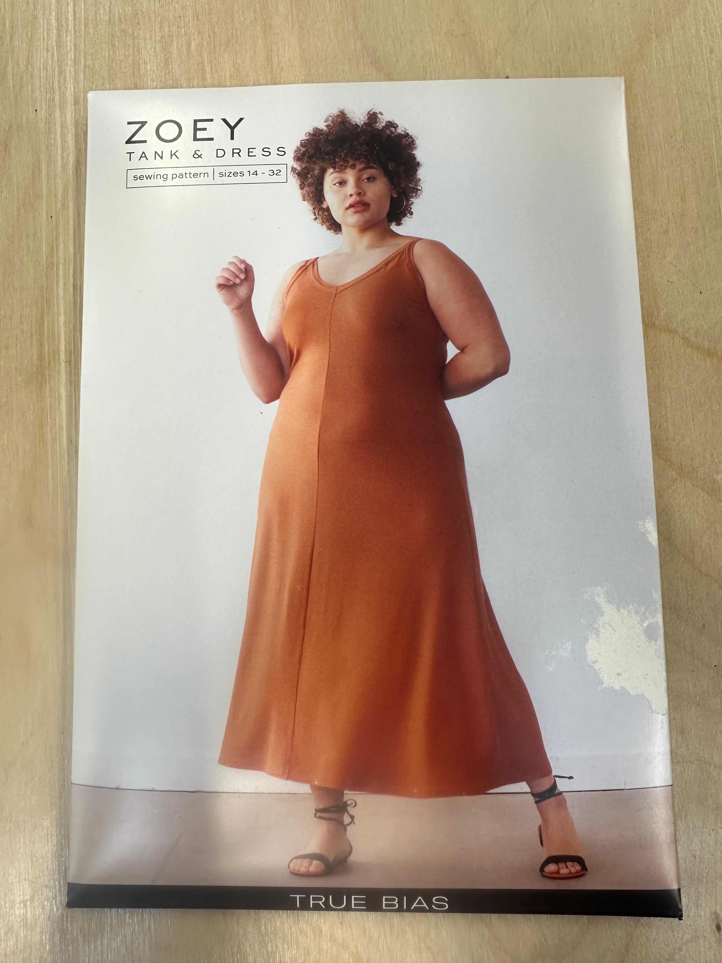 True Bias Zoey Tank and Dress Sewing Pattern Sizes 14-32 – Little Legs ...
