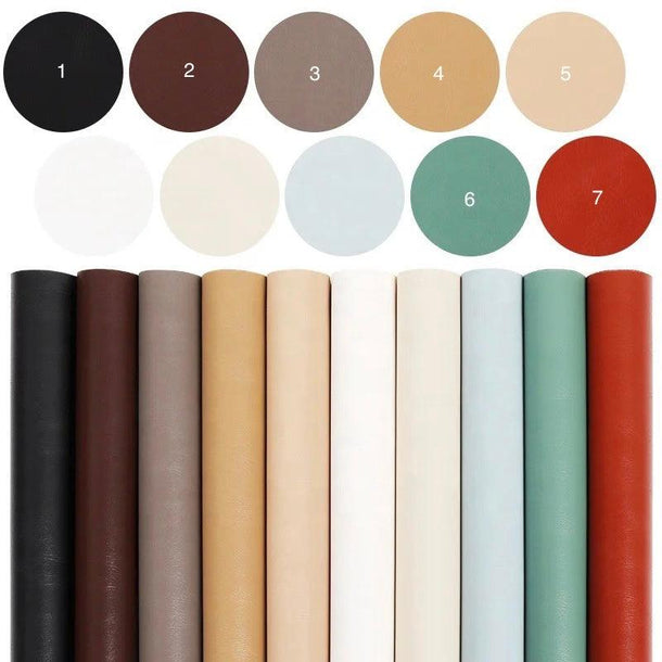 Solid Colour Embossed PVC Faux Leather Vinyl- Various Sizes – Little ...